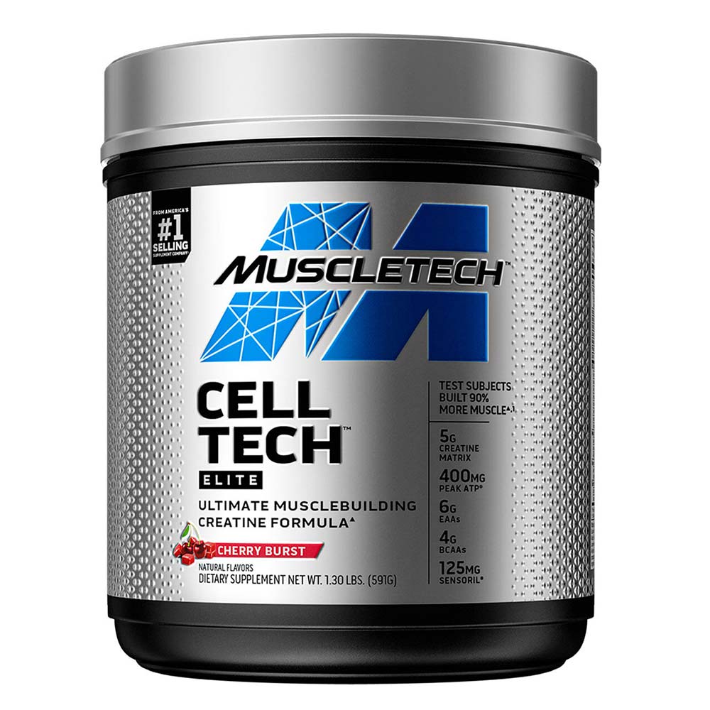 MuscleTech Cell Tech Elite Creatine Formula, Cherry Burst, 1.3 Lb ...