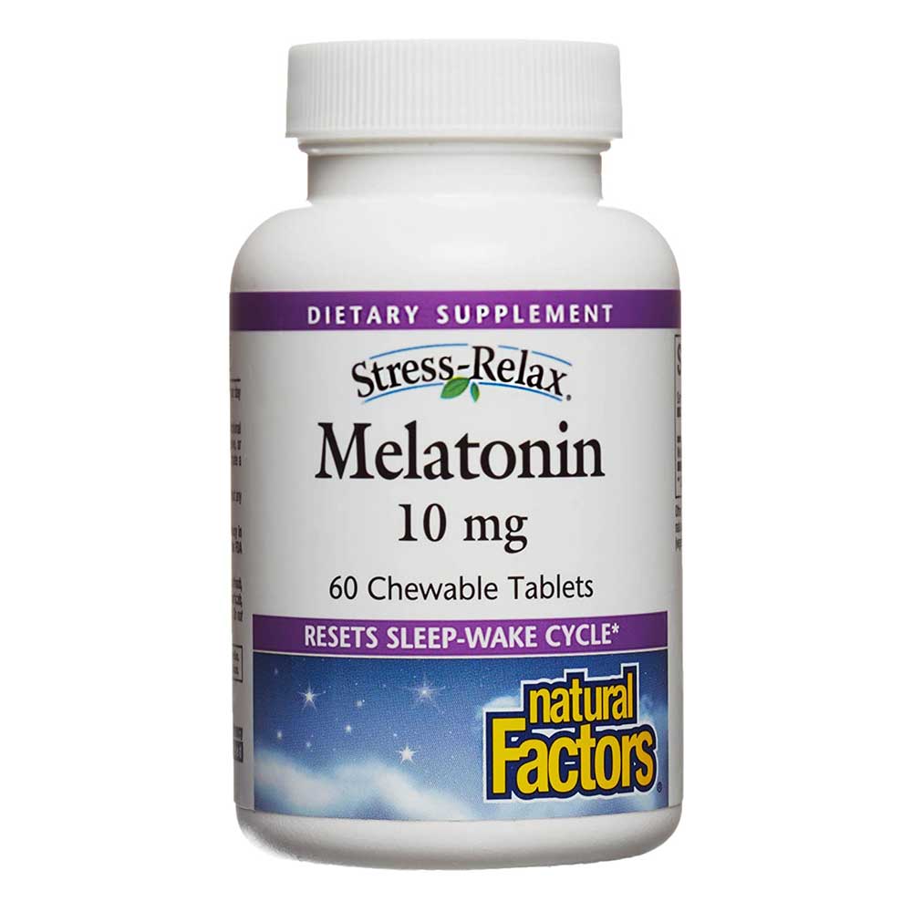 Melatonin 10 mg Chewable Tablets, 60 Count - Natural Factors – Welzo GCC