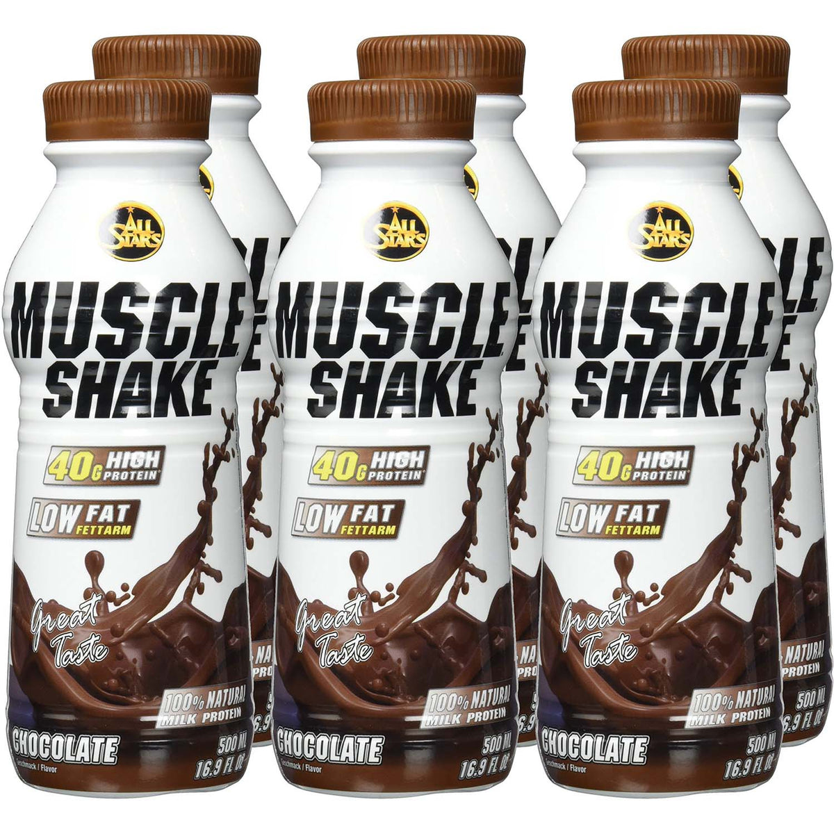 All Stars Protein Muscle Shake, Milk Chocolate, Box of 6 Pieces – Welzo GCC